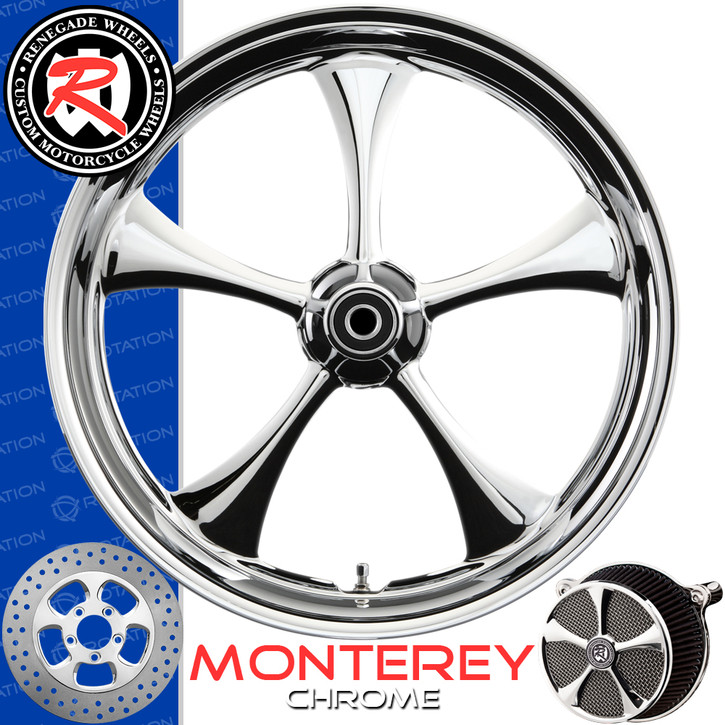 Renegade Monterey Chrome Harley Wheel | rotationwheels.com