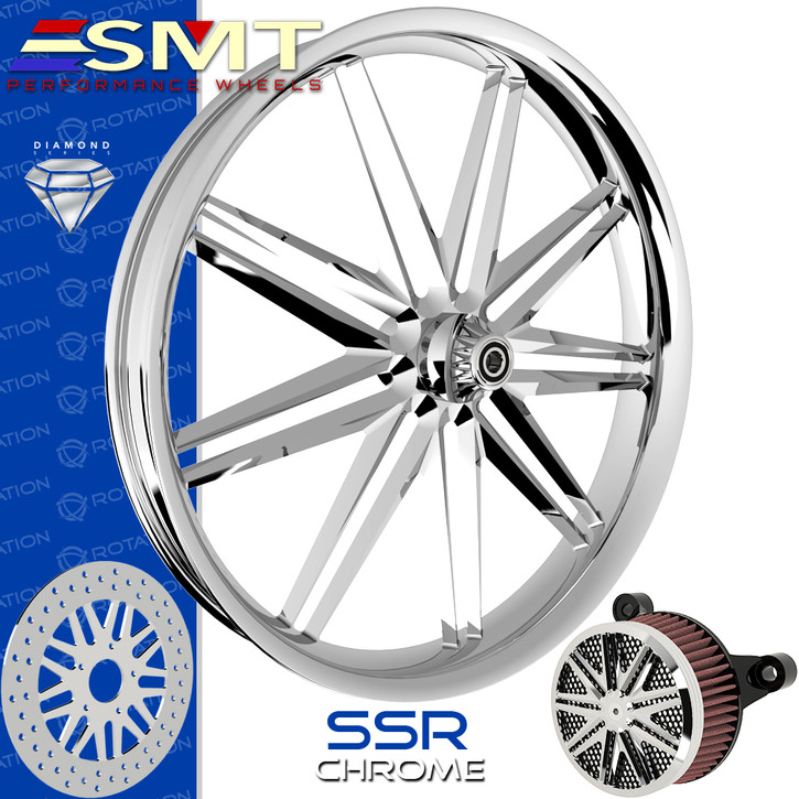 SMT Machining SSR Chrome Harley Wheel | rotationwheels.com