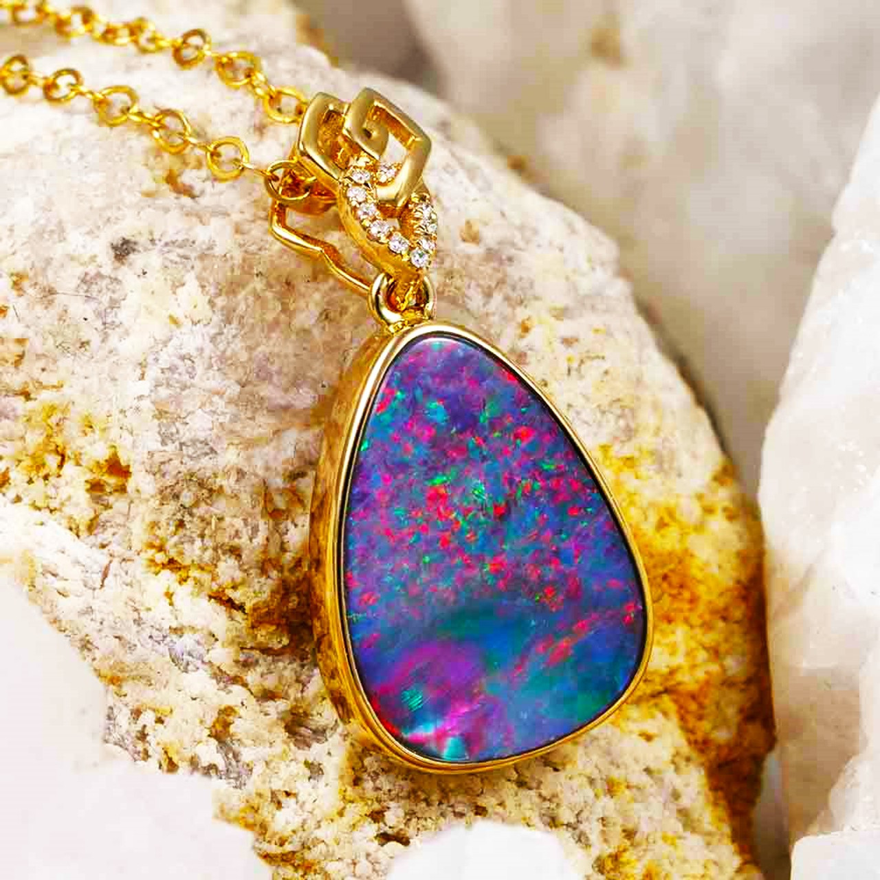 Yellow opal necklace store