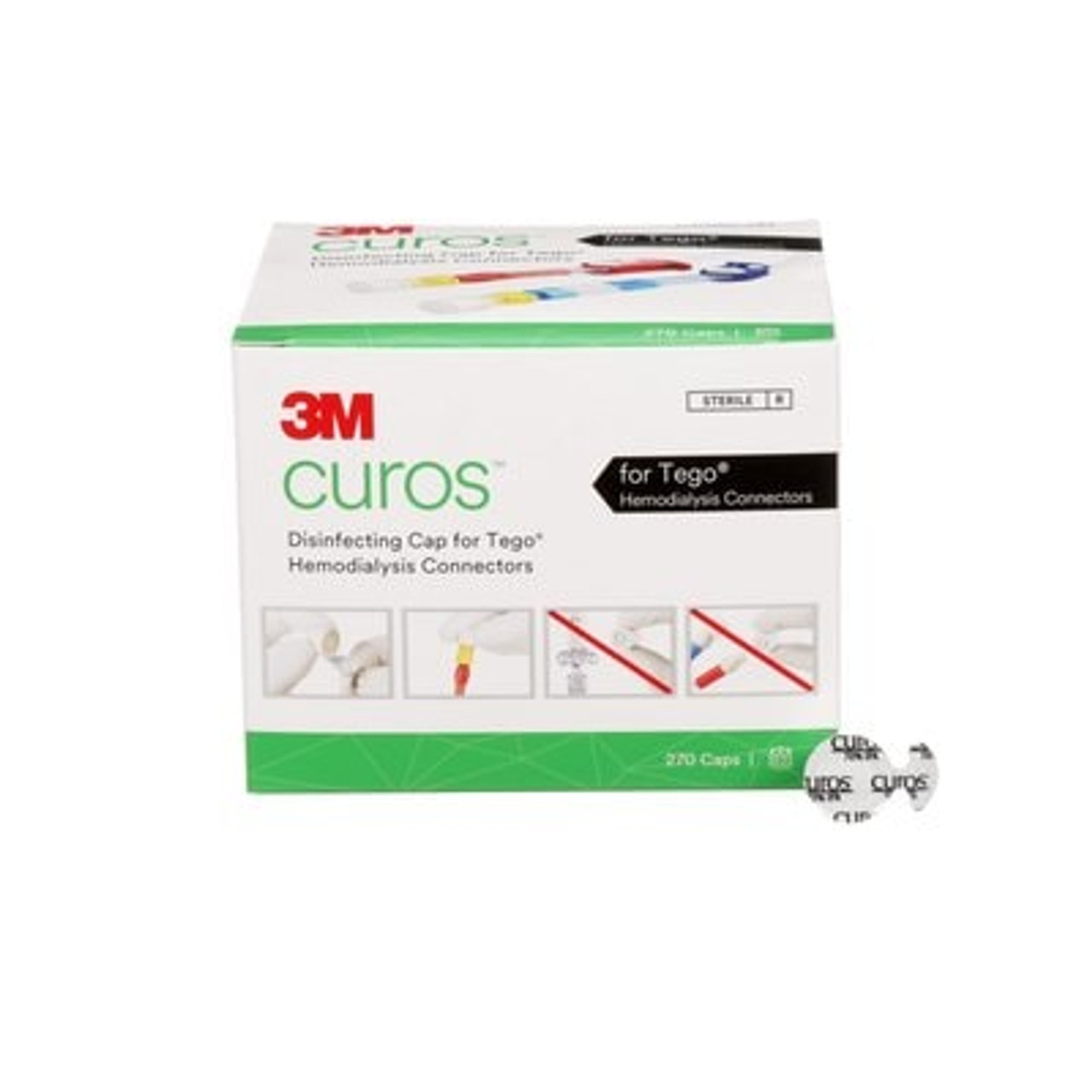 3M™ Curos™ Disinfecting Cap for Tego® Hemodialysis Connectors, CTG1-270 - Equipment Medical Rive ...