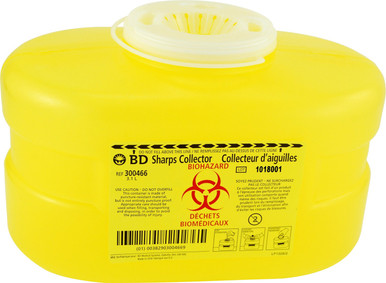 BD Biohazard Sharps Container 3.1 L Yellow