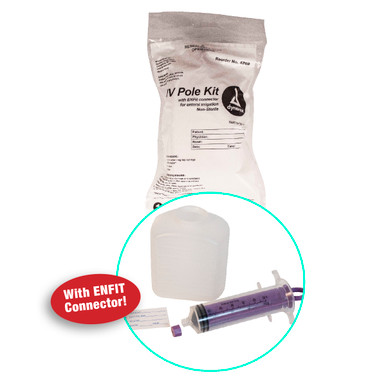 IV Pole Kit -Enteral Feeding Syringe N/S w/ enfit connector, (60cc), 30 ...