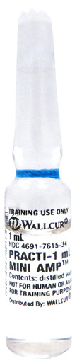 Practi-1 mL Mini Amp (for training) - EMRN - Equipment Medical Rive Nord
