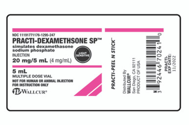 Practi-Dexamethasone Sodium Phosphate Peel-N-Stick Labels (for training)