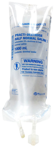 Practi-Dextrose Half Normal Saline 1000 mL I.V. Solution Bag (for ...