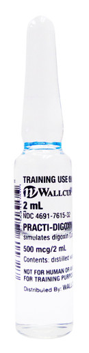 Practi-Digoxin 2 mL Amp (for training) - EMRN - Equipment Medical Rive Nord