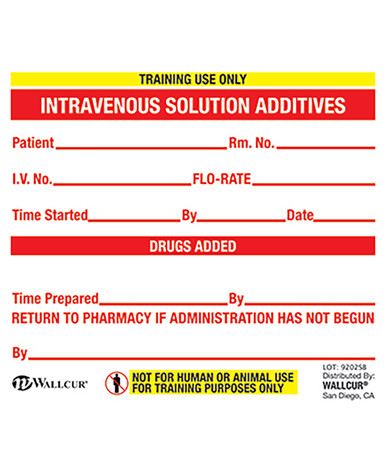 Practi-IV Solution Labels (for training) 9202SB
