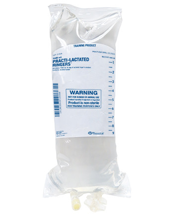 Practi-Lactated Ringer's 1000 mL I.V. Solution Bag (for training) 278LR