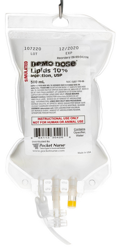 Demo Dose 10% Lipids IV Fluid 500 mL (For Training Purposes Only, Not ...