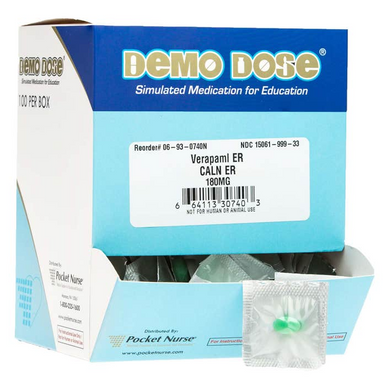 Demo Dose® Verapaml ER (Caln ER) 180mg - 100 Pills/Box (For Training ...