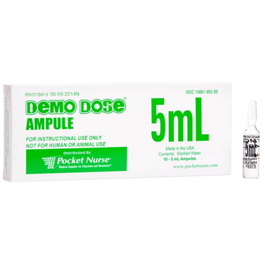 Demo Dose® Clear Ampule, 5mL (For Training Purposes Only) - EMRN ...