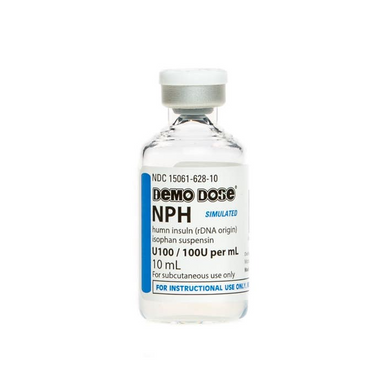 Demo Dose NPH Insulin 100 units/mL 10 mL (For Training Purposes Only ...