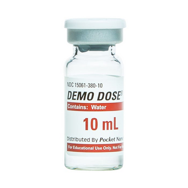 Demo Dose Water Vial 10mL (For Training Purposes Only, Not for Human or ...