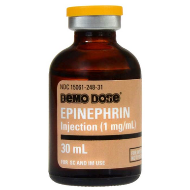 Demo Dose® EPINEPHrin (Adrenalin) Injection 30mL 1mg/mL (For Training ...
