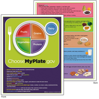 MyPlate TearPad™ with Food Group Tips - 8-1/2 in. x 11 in. - 50 Sheets