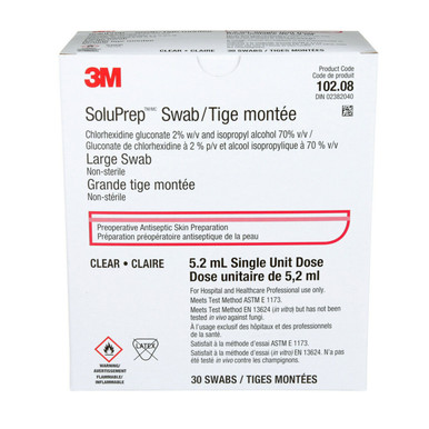 3M™ SoluPrep™ Swab (2% w/v chlorhexidine gluconate and 70% v/v ...