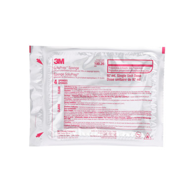 3M™ SoluPrep™ Sponge (2% w/v chlorhexidine gluconate and 70% v/v isopropyl alcohol), 100.26 ...