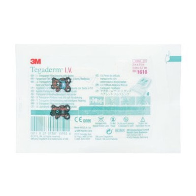 3M™ Tegaderm™ I.V. Transparent Film Dressing, 1610, with border, 5 cm x ...