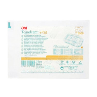 3M™ Tegaderm™ +Pad Film Dressing w/ Non-Adherent Pad 3589, Transparent ...