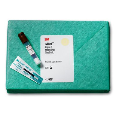 3M™ Attest™ Rapid 5 Steam-Plus Test Packs, 41382F, 16 packs / box, 4 ...