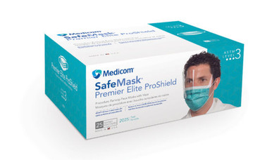 SafeMask® Premier Elite™ ProShield Earloop Mask with Visor