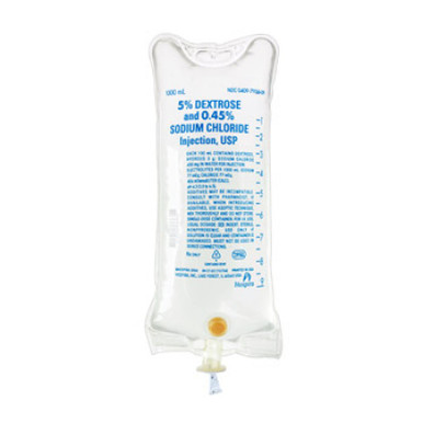 Baxter 5% Dextrose and 0.45% Sodium Chloride (Injection) 1000 ML