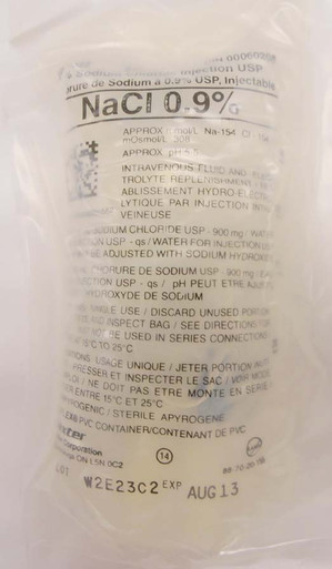 Baxter NACL 0.9% Sodium Chloride (Injection) 250 ML - EMRN - Equipment ...