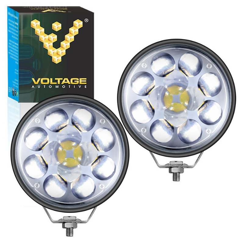 Super Bright 10-30V Round LED Work Lights For Tractor Excavator Boat ...