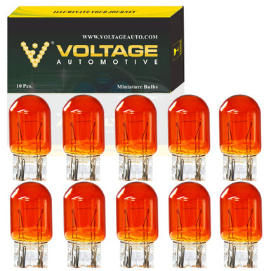 7443A Amber Auto Brake Light Turn Signal Side Marker Tail Light Bulb ...