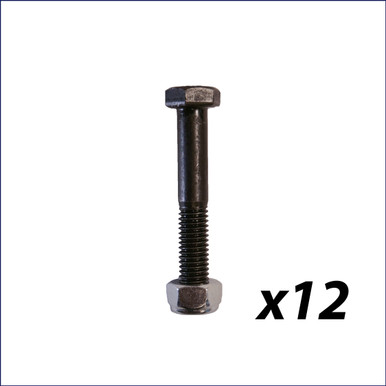 TM53 Square Baler PTO Shaft Shear Bolt and Lock Nut Combo, Pack of 12 ...