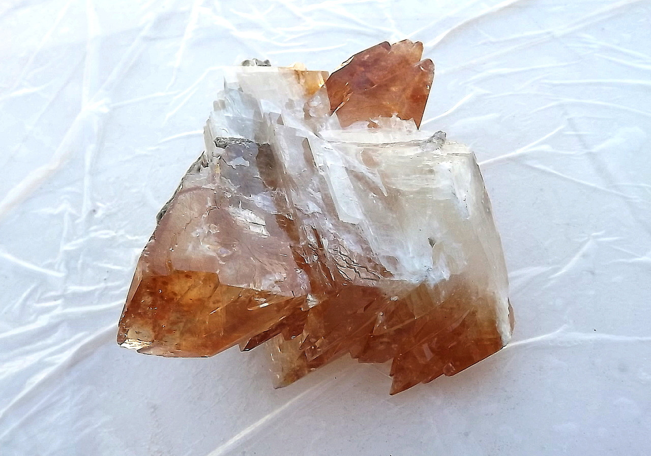 Rare Big Elestial Golden Calcite Crystals, Sphalerite, Fluorite ...