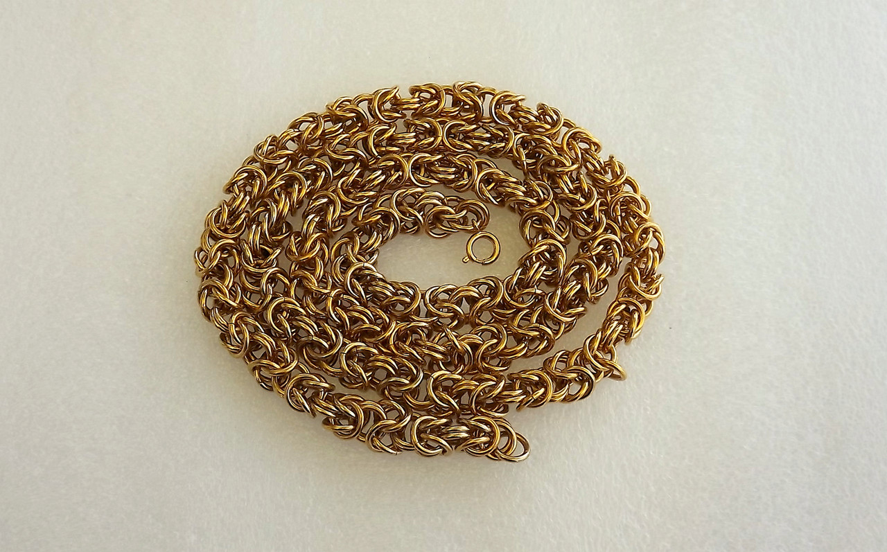 Gorgeous Thick Rope Chain Gold Plated Heavy 36 Inch Long Multi Link ...