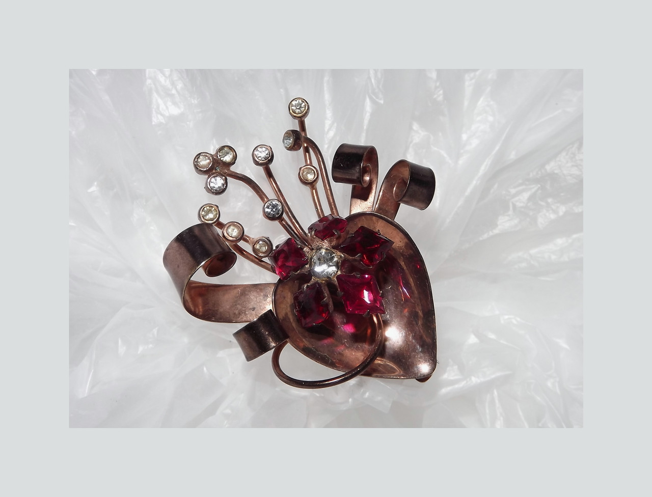 RARE Pennino Pin Unsigned WRARE Pennino Pin Unsigned W/Ruby Red Glass ...