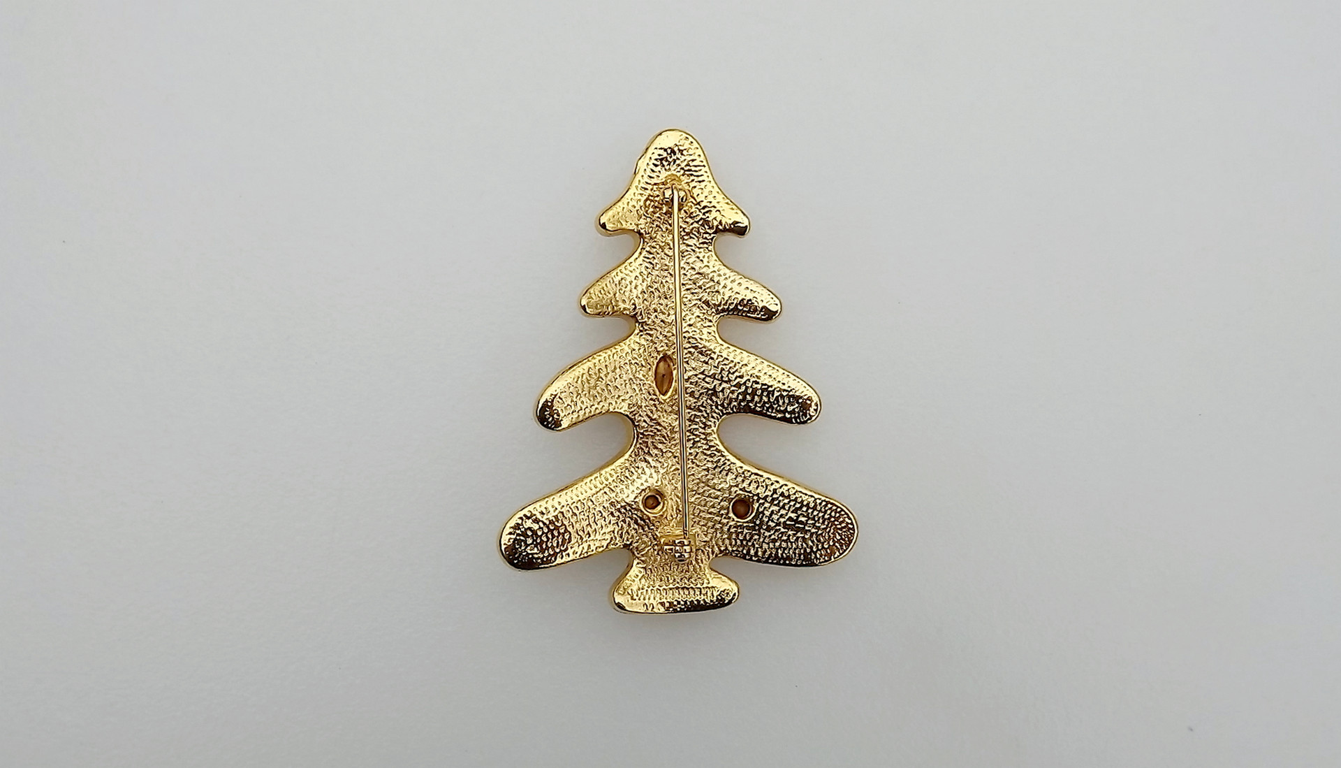 Vintage Modernist Enamel Christmas Tree Pin Abstract Melting Creamy ...