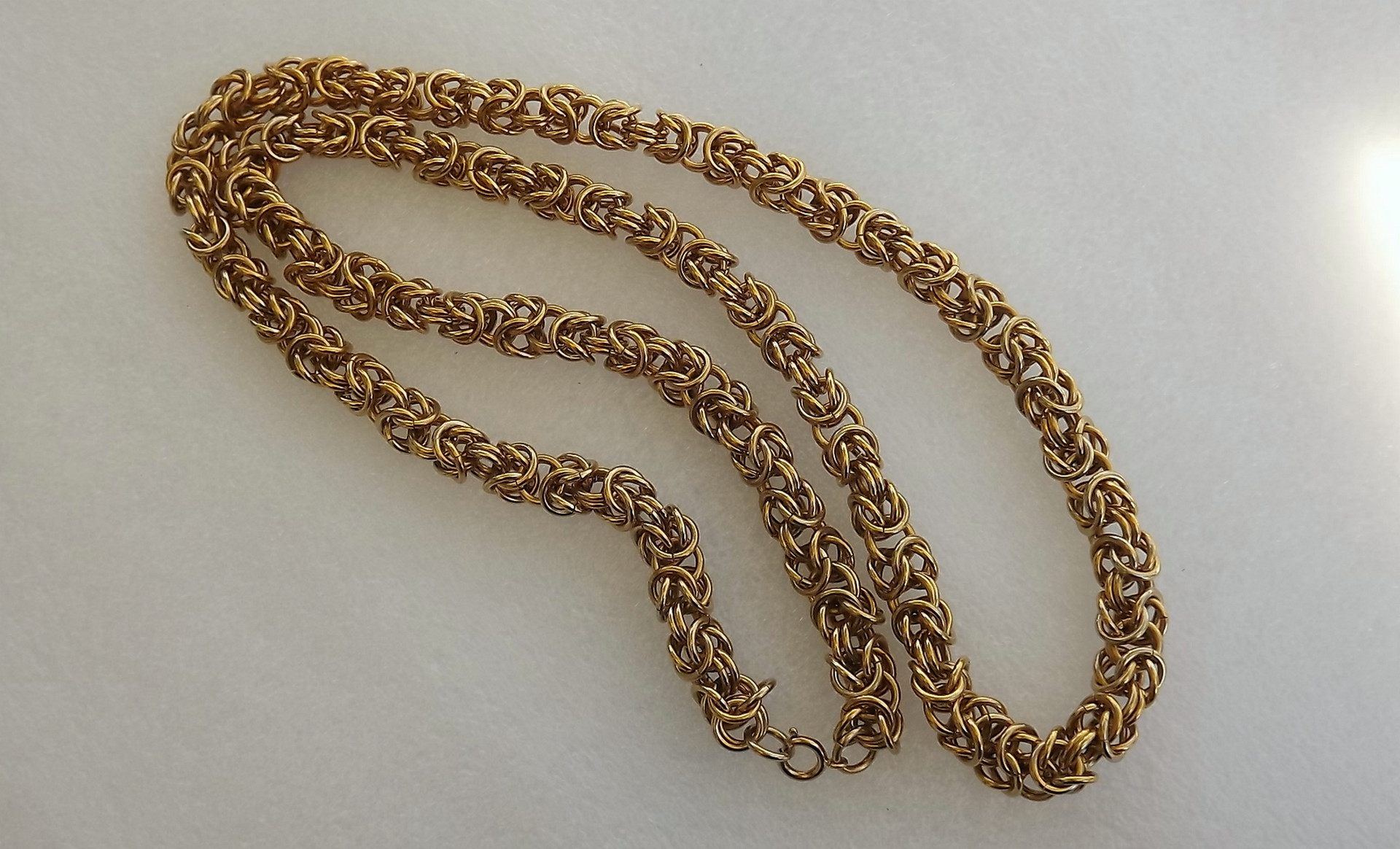 Gorgeous Thick Rope Chain Gold Plated Heavy 36 Inch Long Multi Link ...