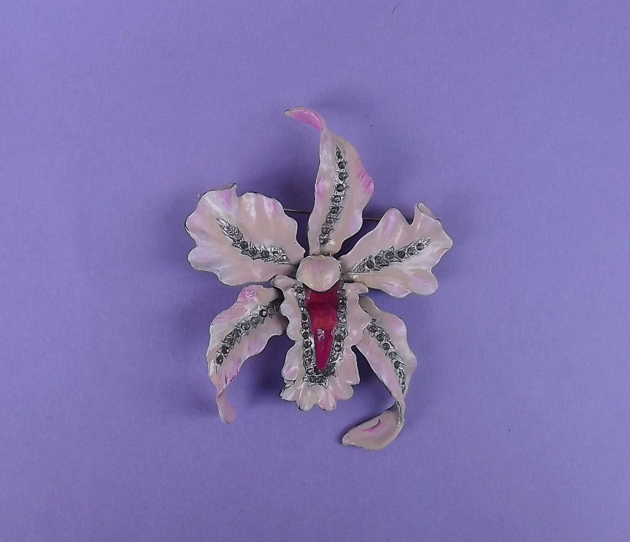 Marcel Boucher Bird of Paradise Guilloche Enamel Brooch Vintage 1960s