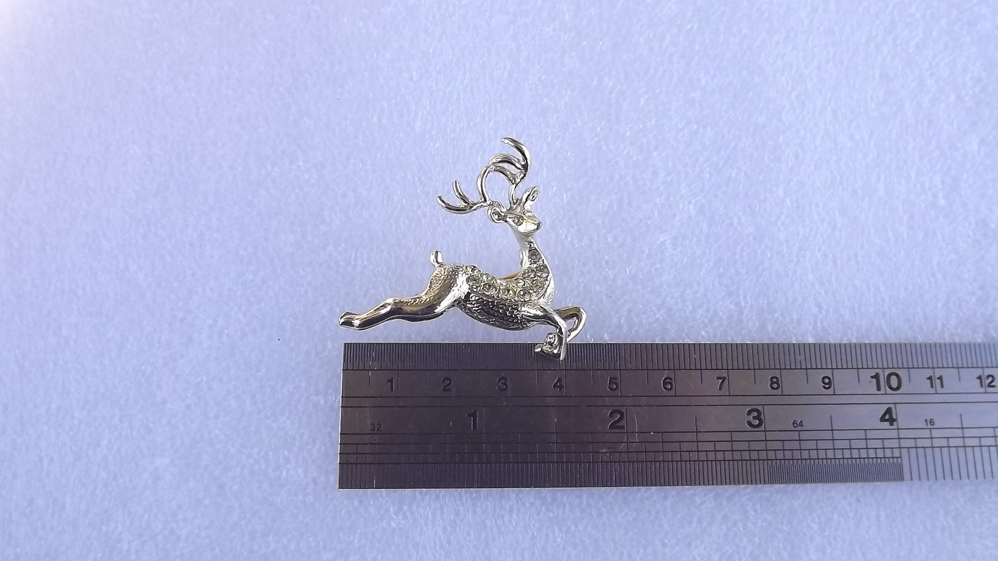 Vintage Adorable Rhinestone Leaping Reindeer Pin 1960's Collectible ...