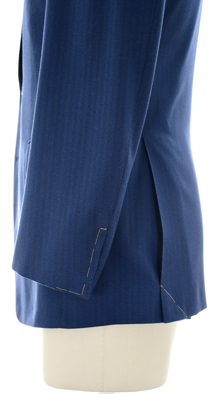 Zilli Suit Blue Herringbone