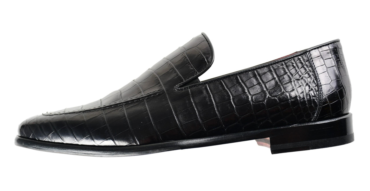 Zilli Loafers Shoes Crocodile Black