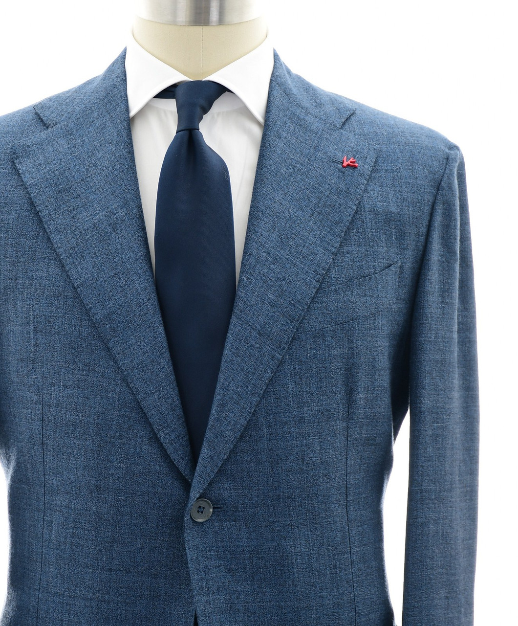 Isaia Napoli Suit 'Musa' Wool Blend Blue
