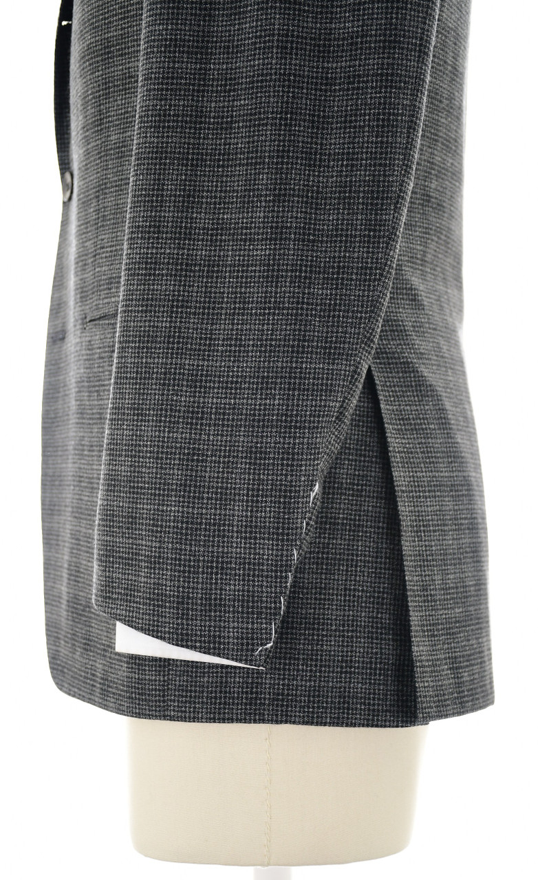 Kiton Suit Cashmere Gray Micro Check