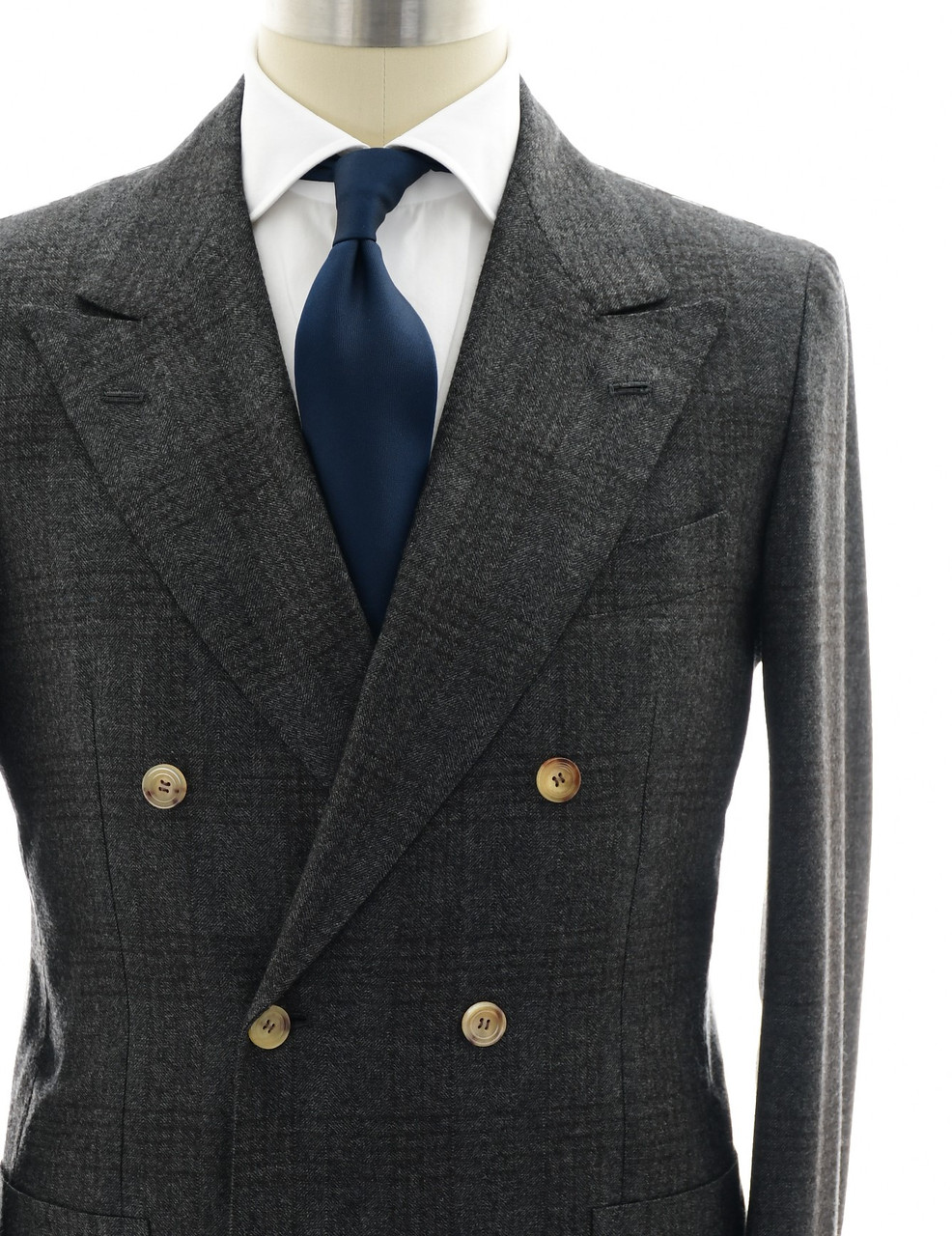 Kiton Men's Italian Designer Suits LASA Double Breasted Cashmere Gray ...