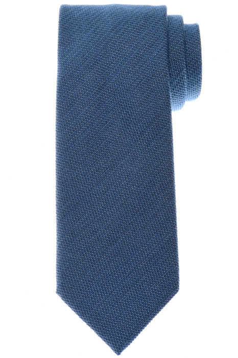 Brioni Tie Woven Silk Blue Solid