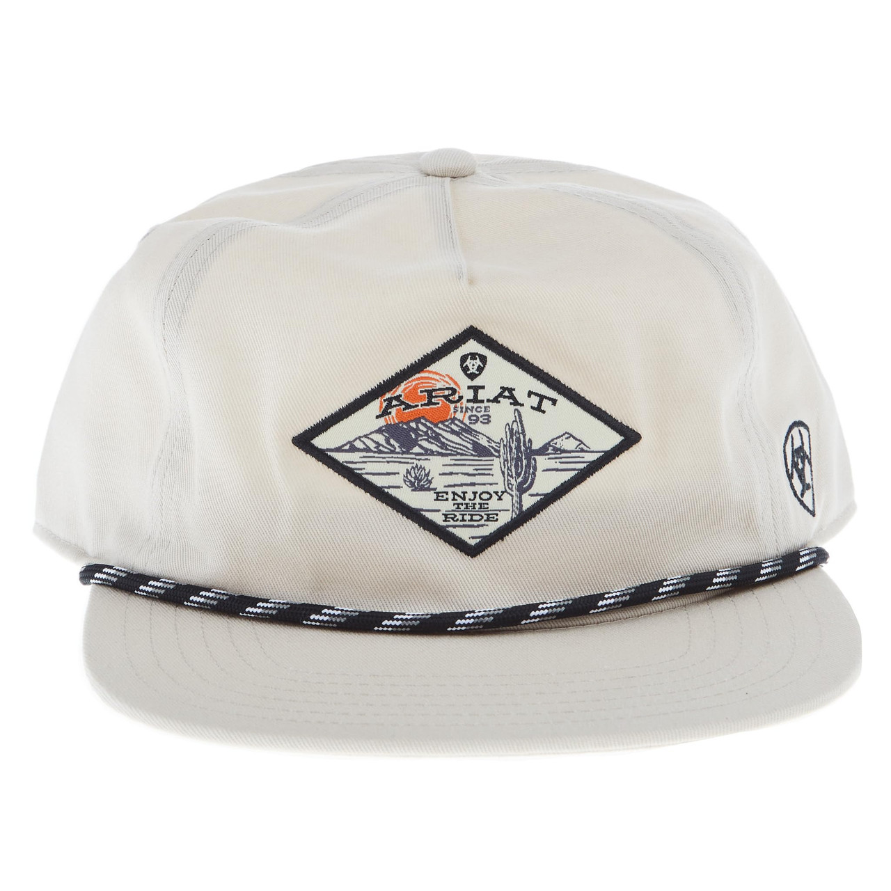 Ariat Mens Snap Back Cap Desert Scene Stone Color - saddleupcolorado