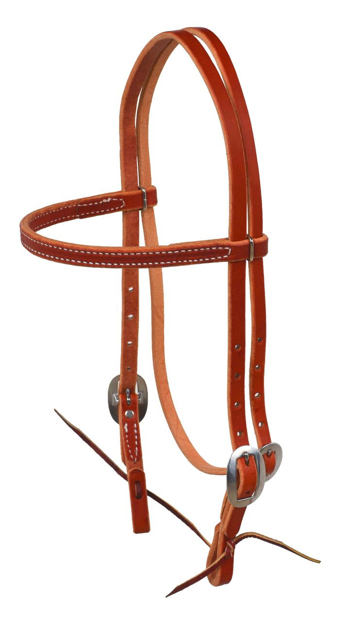 Berlin Custom Leather Double Buckle Browband Headstall | Western Bridle ...