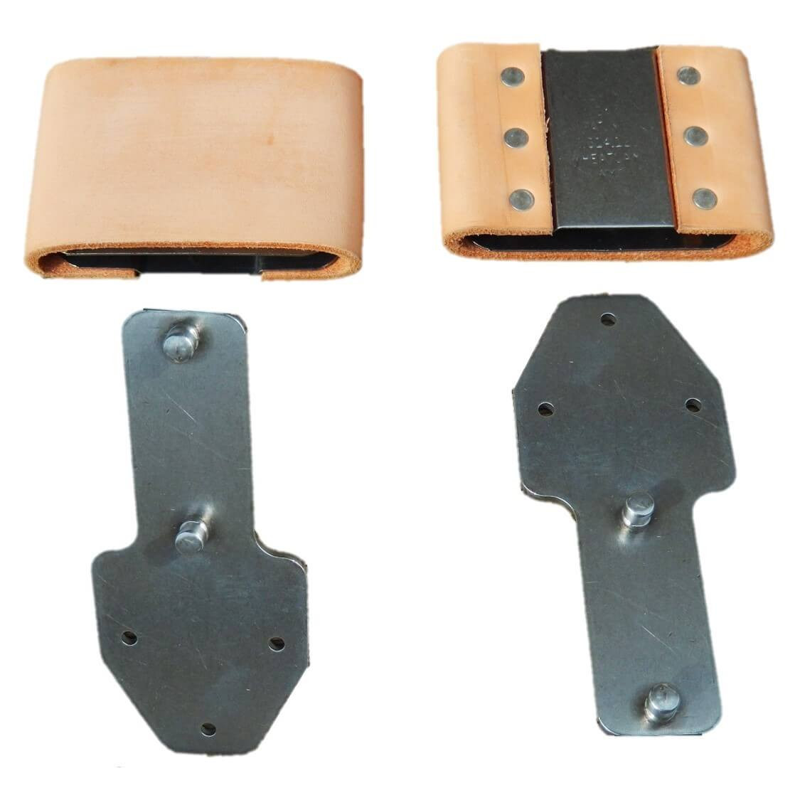 Genuine Leather Wrapped Blevins Buckles with Vertical Post