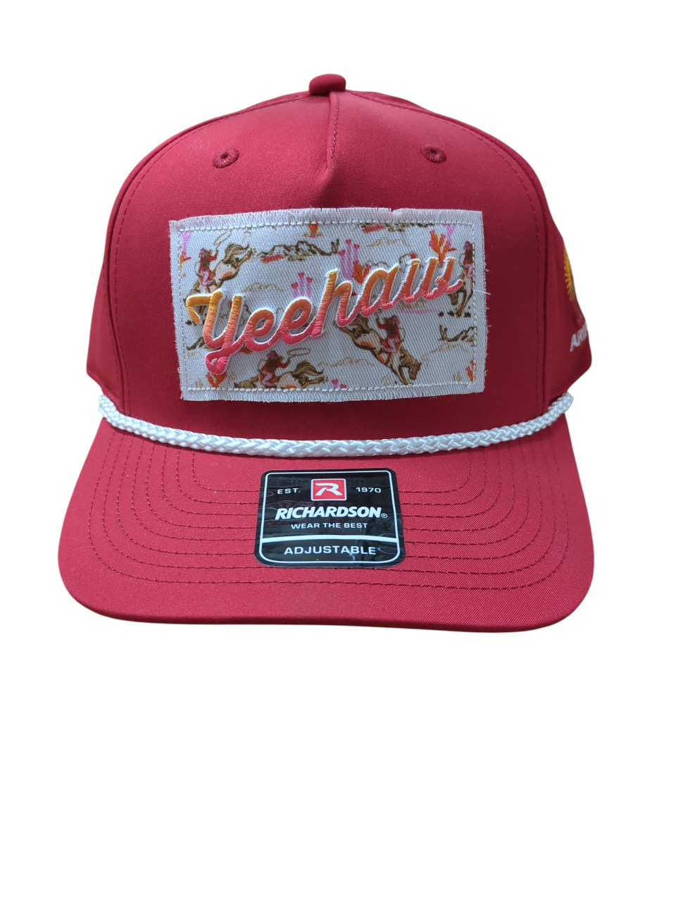 Ariat Ladies Snapback Cap Red Yee Haw Patch Adjustable Hat A300093604