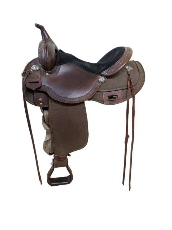 2-1358 15” Used Circle Y High Horse Willow Springs Western Trail Saddle ...