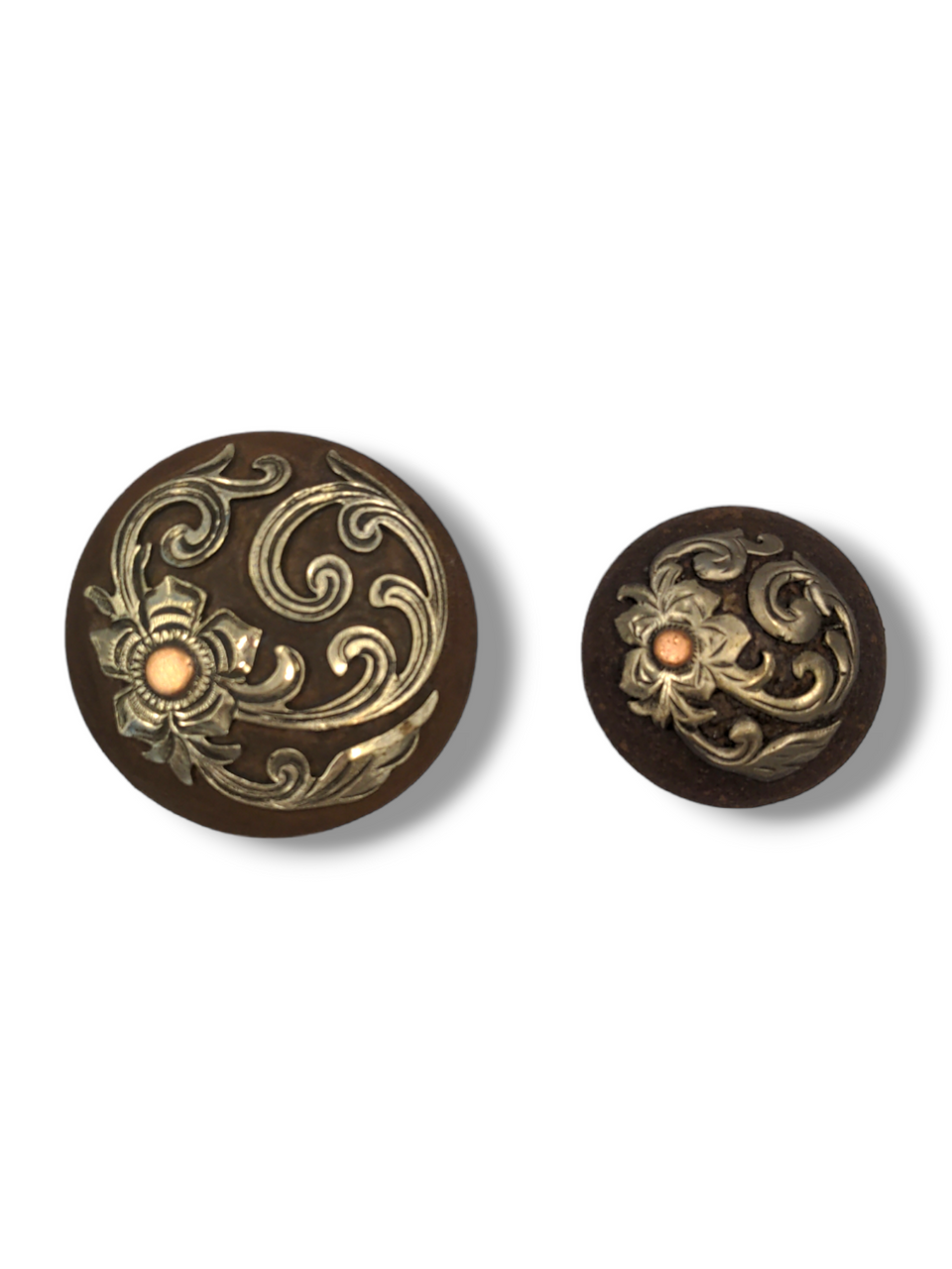 Wildfire Saddlery Brown Floral Concho