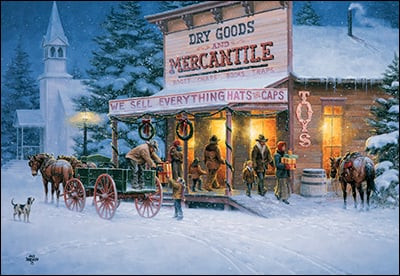 Leanin' Tree Cowboy Christmas Card Pack of 20